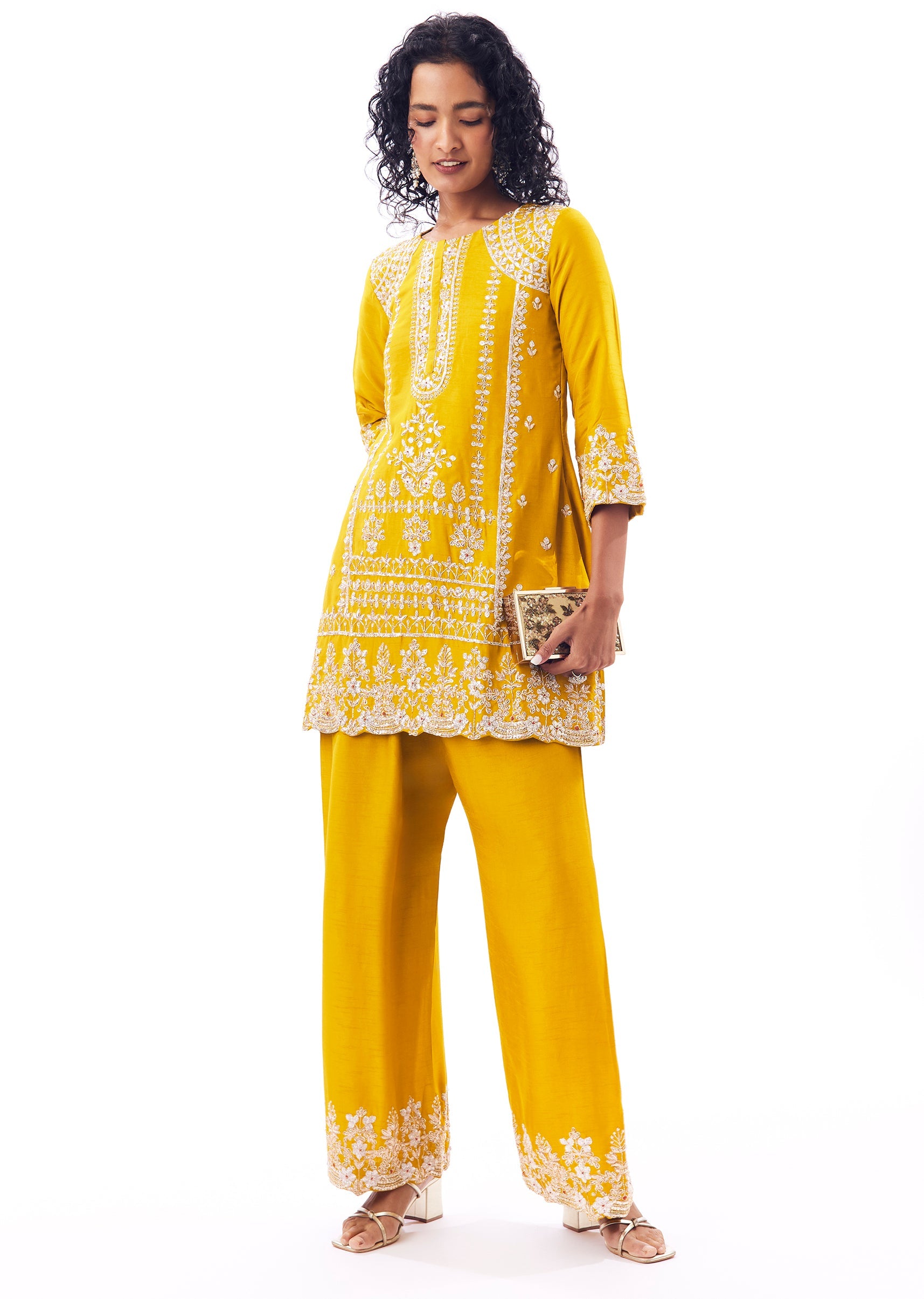Buy Yellow Coord Set | KALKI Fashion UK | KALKI FASHION UK